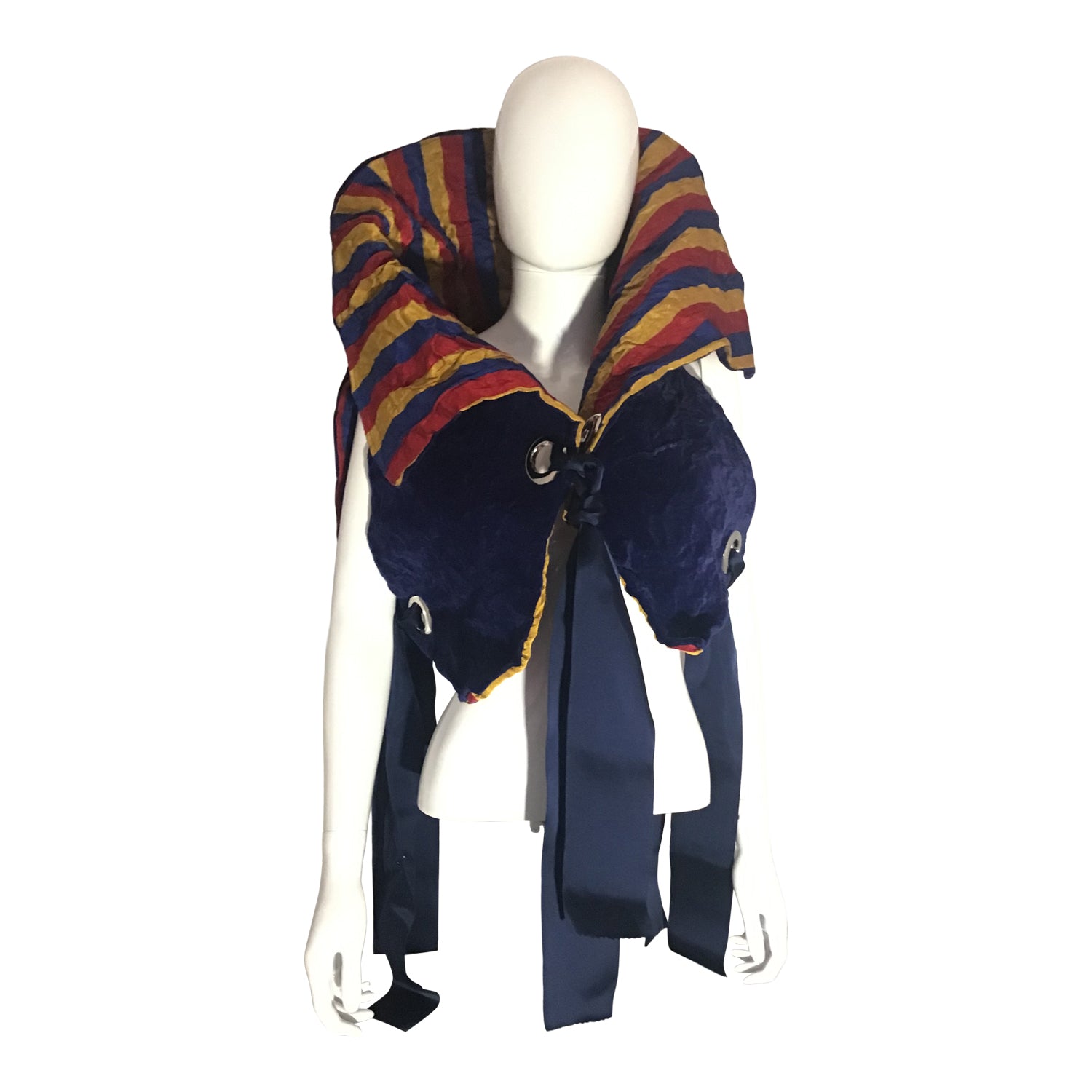 Morphy Blue Velvet Vest - Reversable – romer millinery